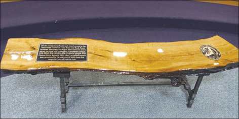 Champion oak tree branch becomes bench – The Record